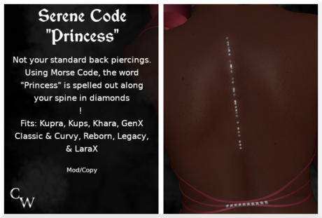 Second Life Marketplace - -CW- Serene Code Princess